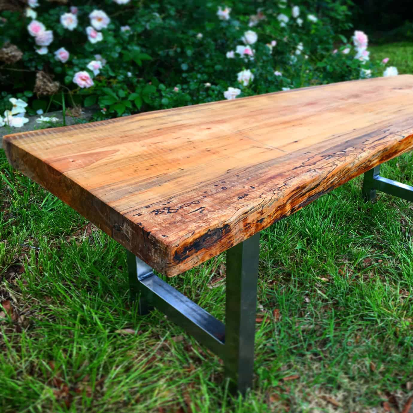 DIY Rustic Live Edge Wedding Bench - Lazy Guy DIY
