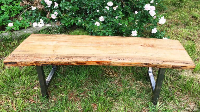 DIY Rustic Live Edge Wedding Bench - Lazy Guy DIY
