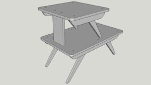 Mid Century Modern Walnut End Table - Lazy Guy DIY