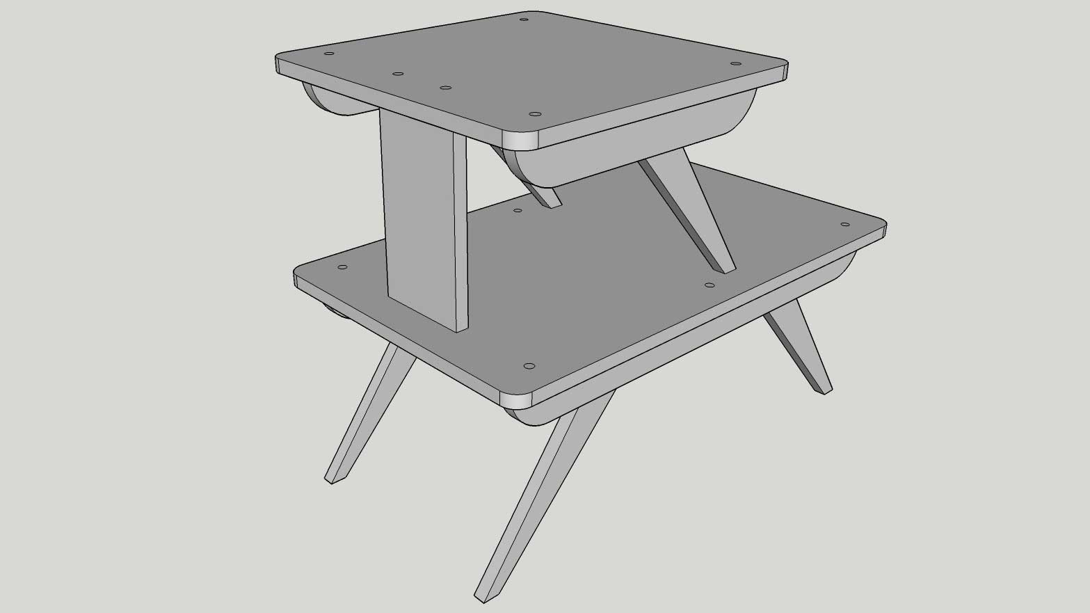 Mid Century Modern Walnut End Table - Lazy Guy DIY