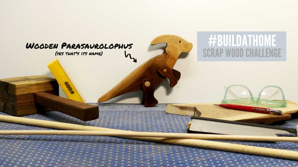 Scrap Wood Toy Dinosaur - Lazy Guy DIY