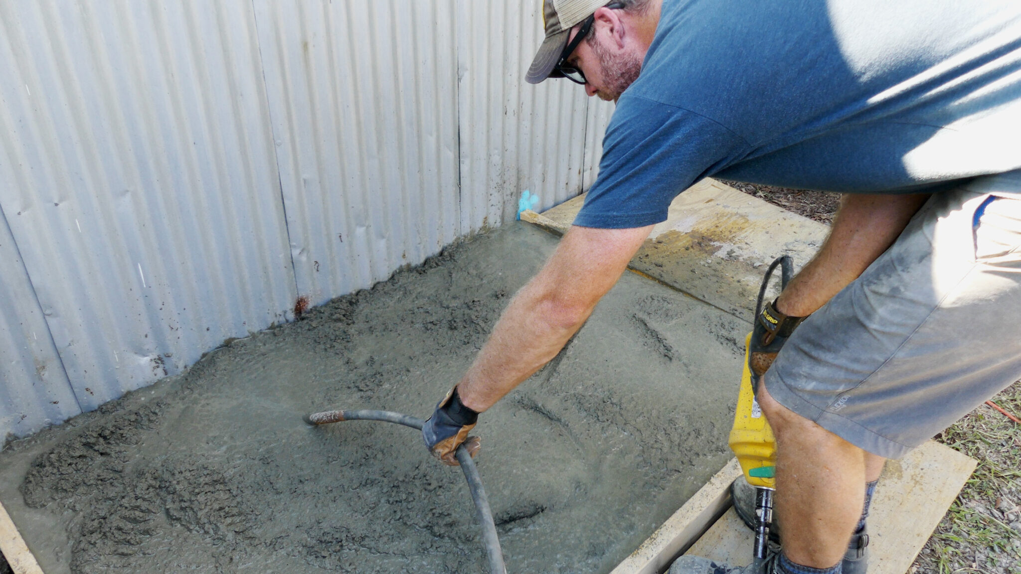 How To Pour A Small Concrete Slab - Lazy Guy DIY