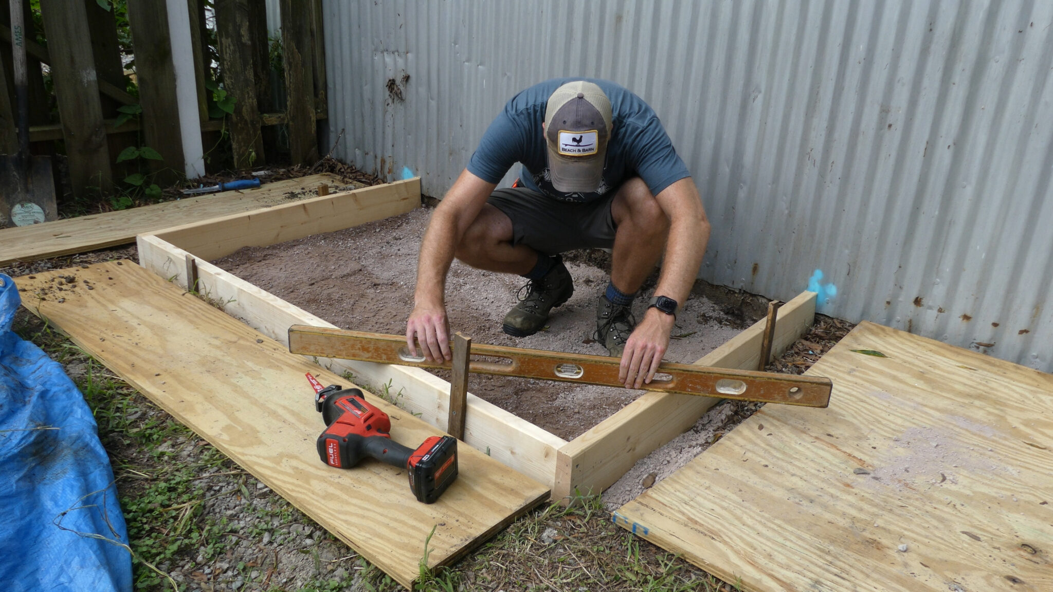 How To Pour A Small Concrete Slab - Lazy Guy DIY