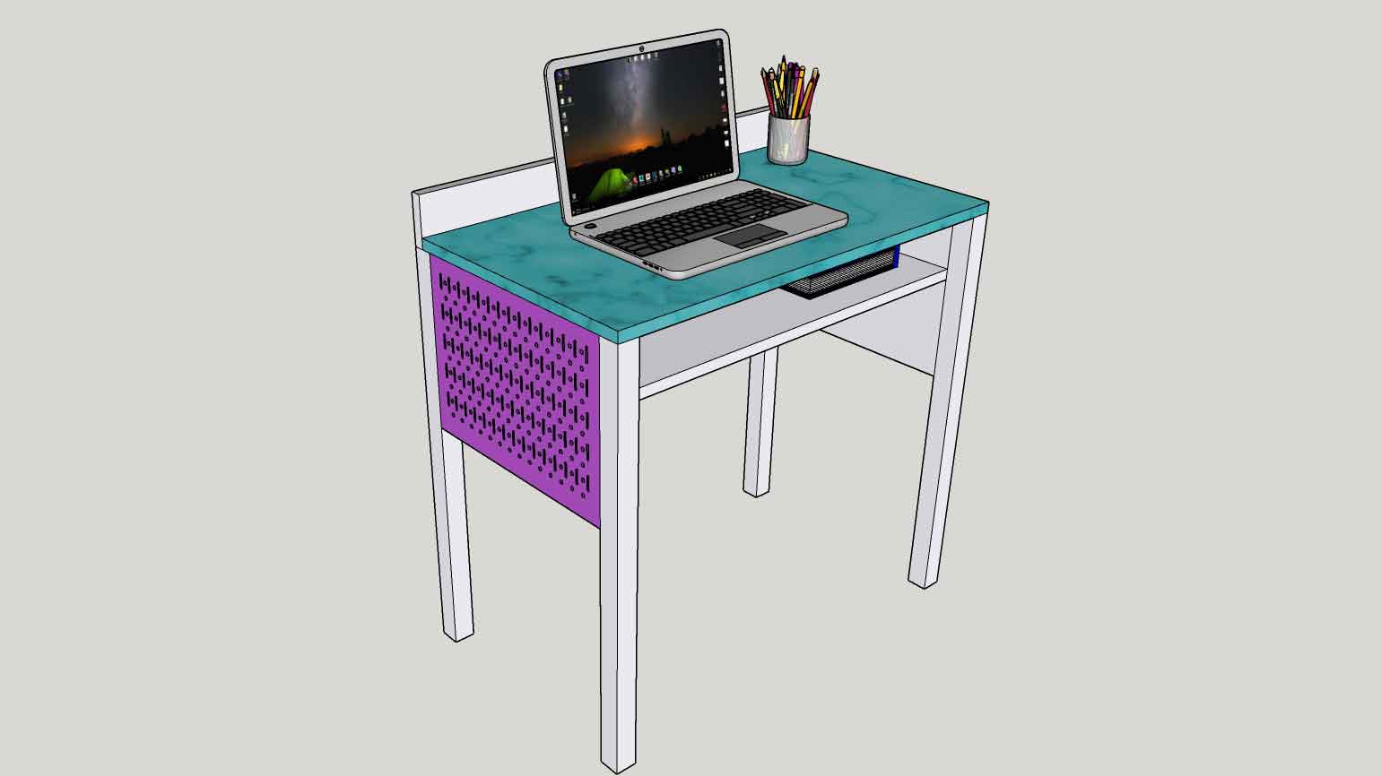 Under $60 Virtual Learning Desk - Lazy Guy DIY