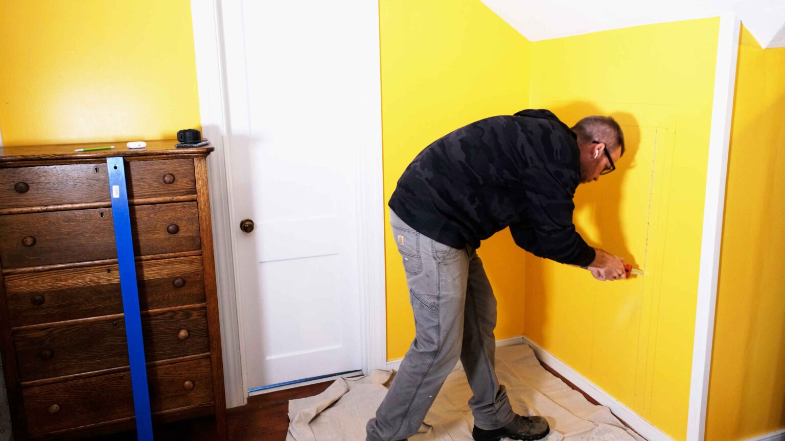 How To Install An In-Wall Built In Dresser - Lazy Guy DIY