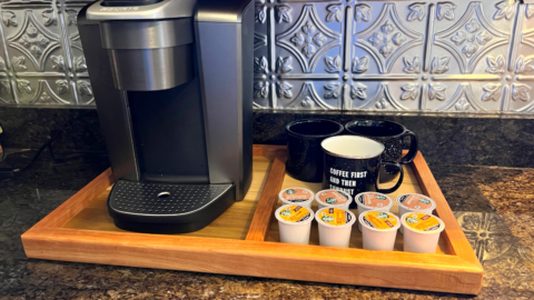 DIY Countertop Coffee Tray - Lazy Guy DIY
